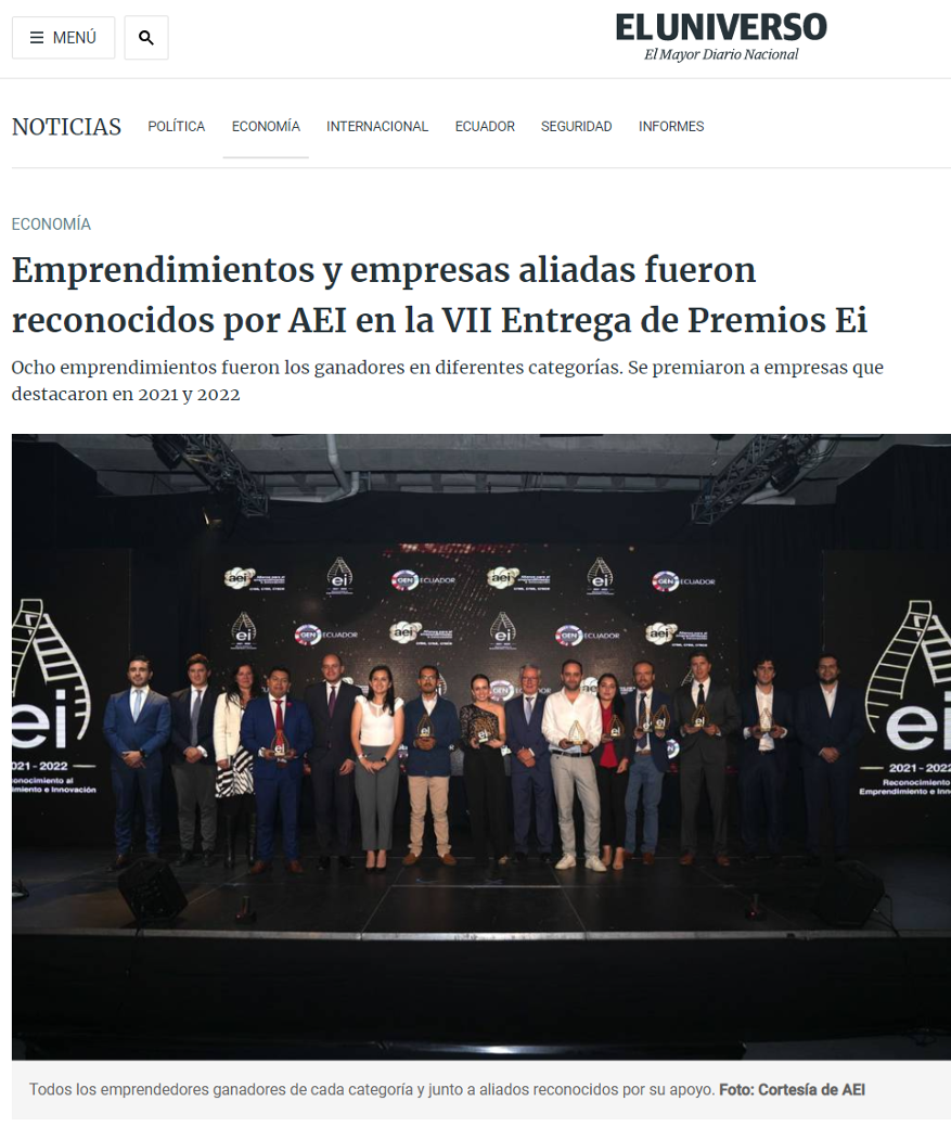 Premios Ei 2022 en medios | AEI
